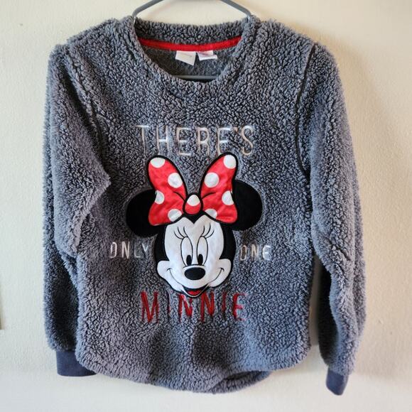 Disney | Sweaters | Disney Fleece Minnie Mouse Sweater Heres Minnie ...